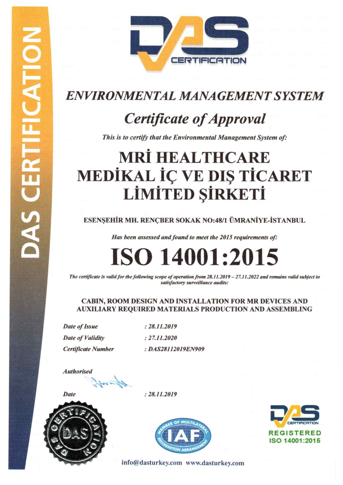 DAS-ISO-14001-EN | MRI HEALTHCARE