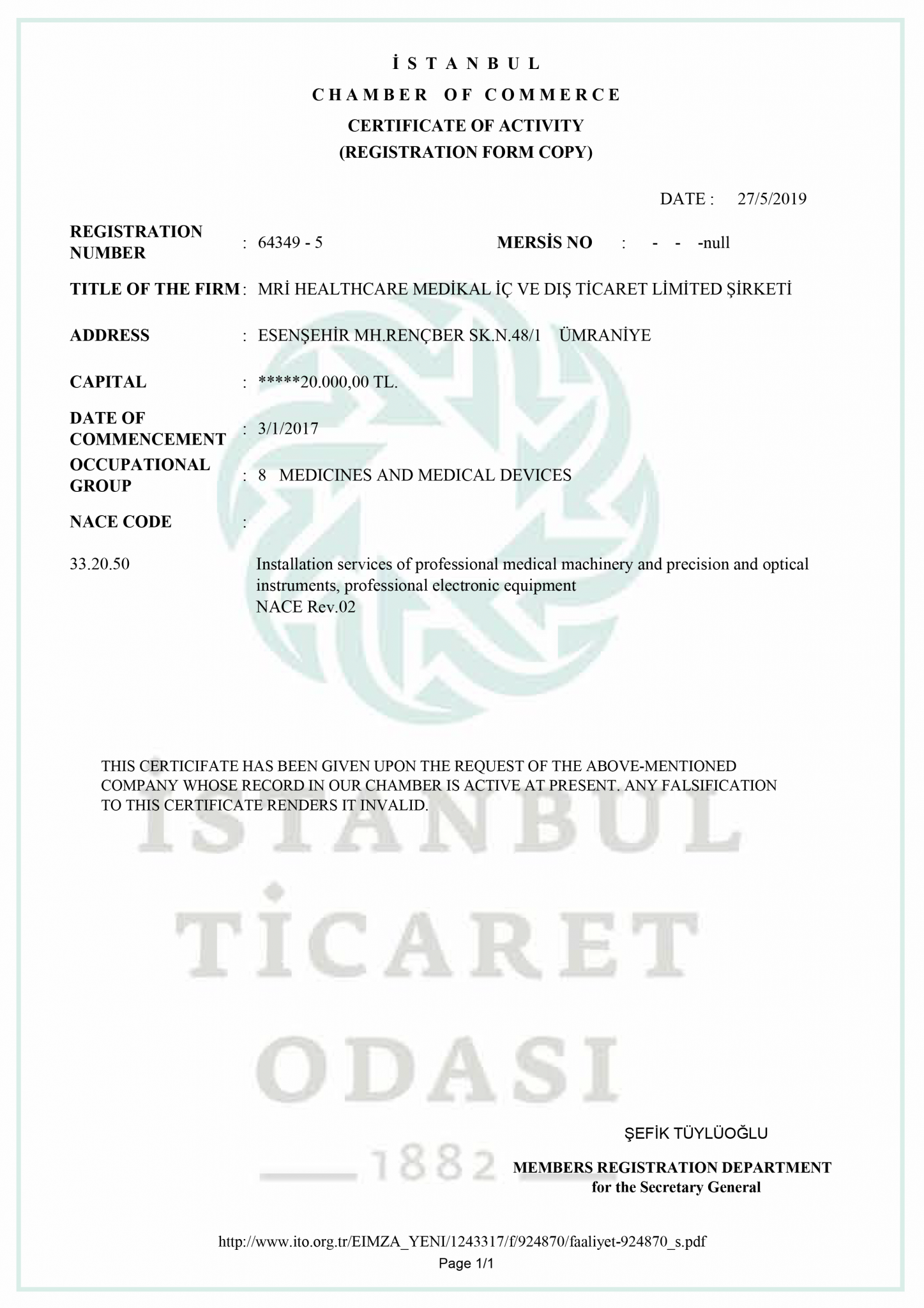 Our Certificates | MRI HEALTHCARE